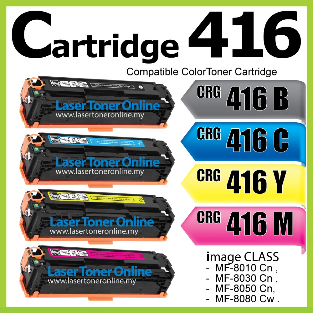 Compatible to Cano* CRG Cartridge 416 MF8010cn MF8030cn MF8040cn ...