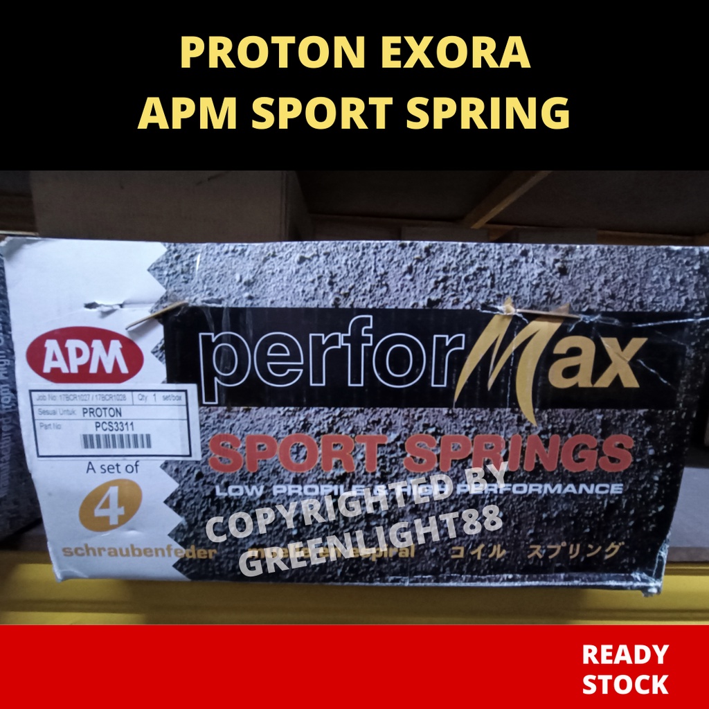 (100% ORIGINAL) PROTON EXORA / EXORA BOLD APM PERFORMAX SPORT SPRING (1 ...