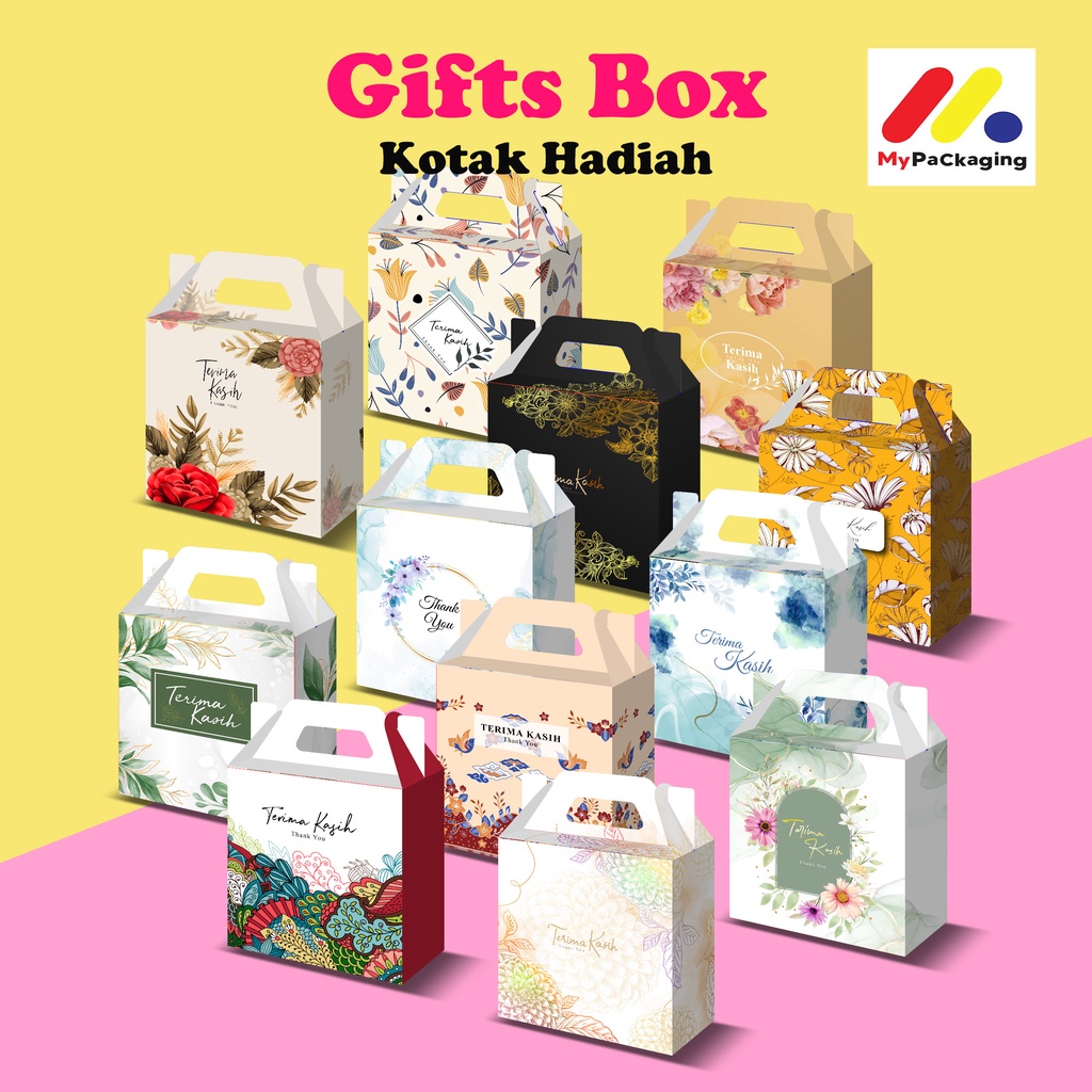 50 pcs PROMOSI Thank You Wedding Box, Doorgift Box, Kotak Kahwin ...