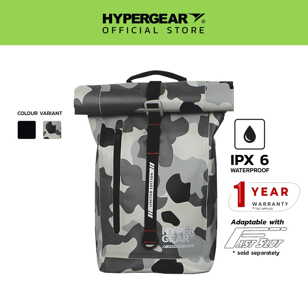 Hypergear Dry Pac Aero Fast Slot Adapt Waterproof Backpack (25L ...