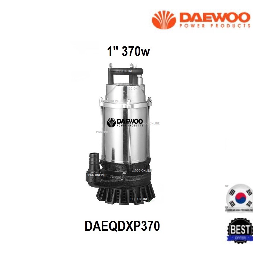 DAEWOO Stainless Steel Submersible Sewage Pump DAEQDX370 0.5HP 1 ...