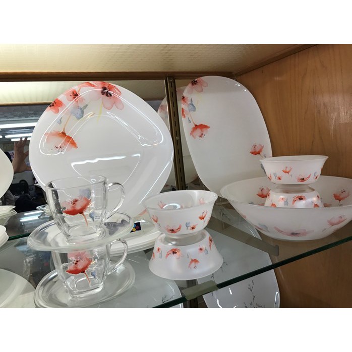 Luminarc Florenza White 46 Pcs Dinner Set | Shopee Malaysia