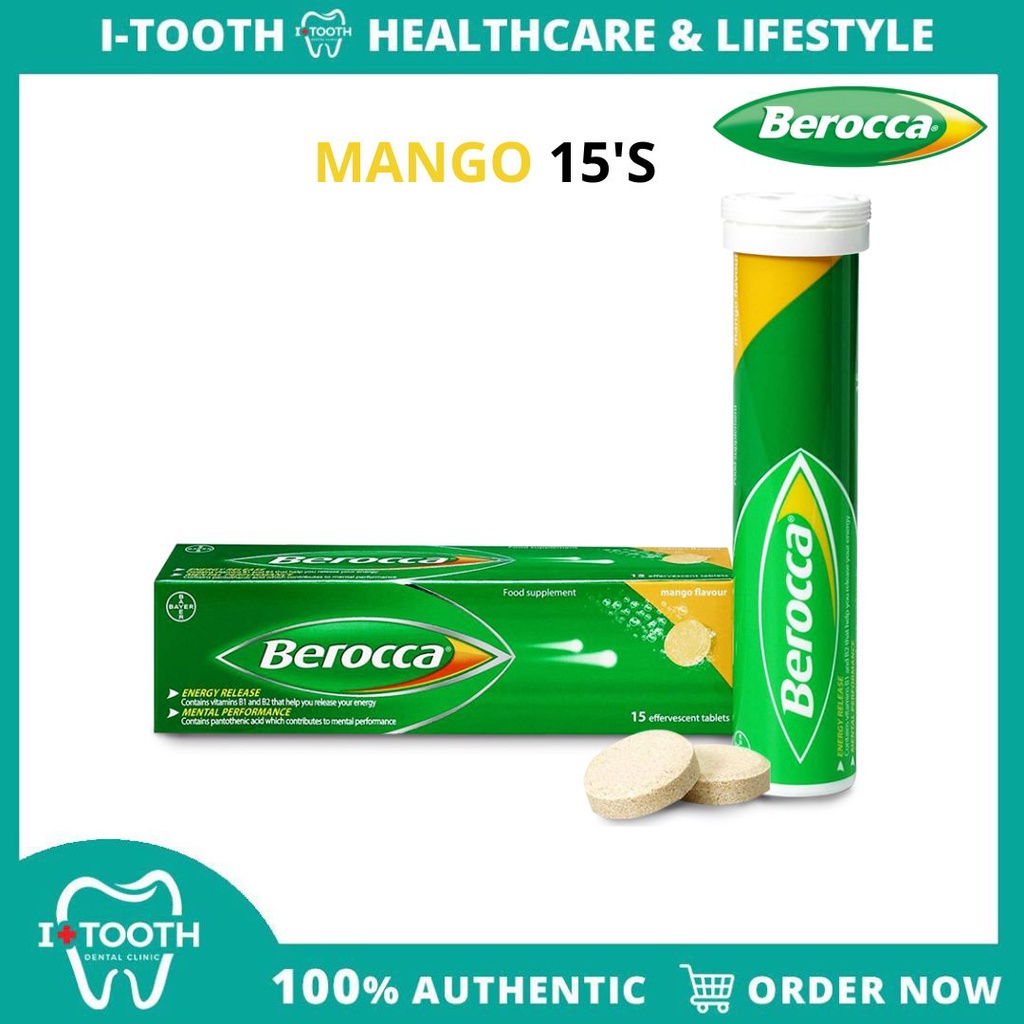 Berocca Effervescent Orange/ Mango Tablets ( 30s / 15s) | Shopee Malaysia