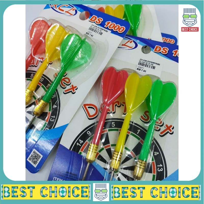 Buah dart RCL DS 1000 DART STEEL TIPS DART FLIGHT HARROW/DART SET/DART ...