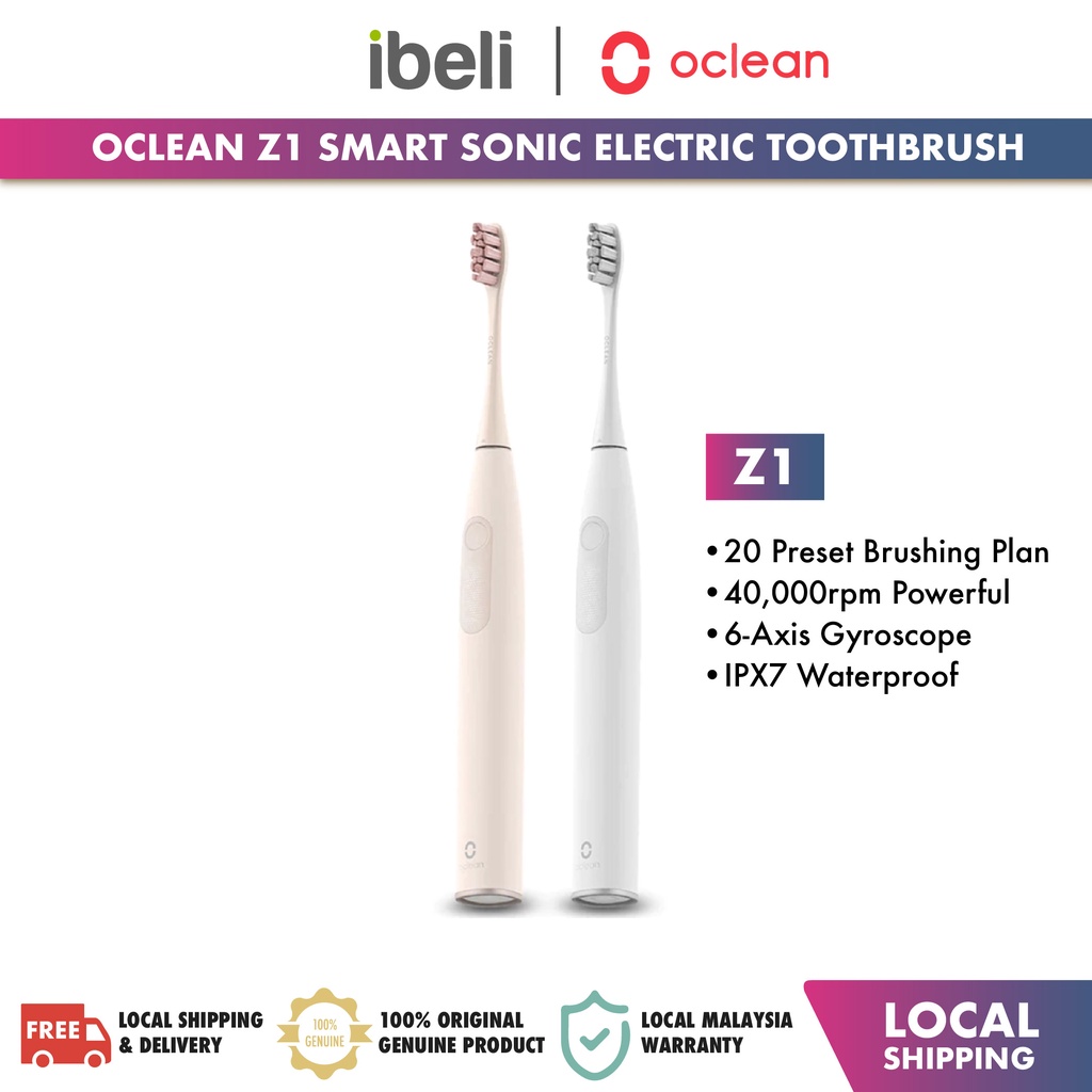 Oclean Z1 Smart Sonic Electric Toothbrush Powerful Motor IPX7 ...