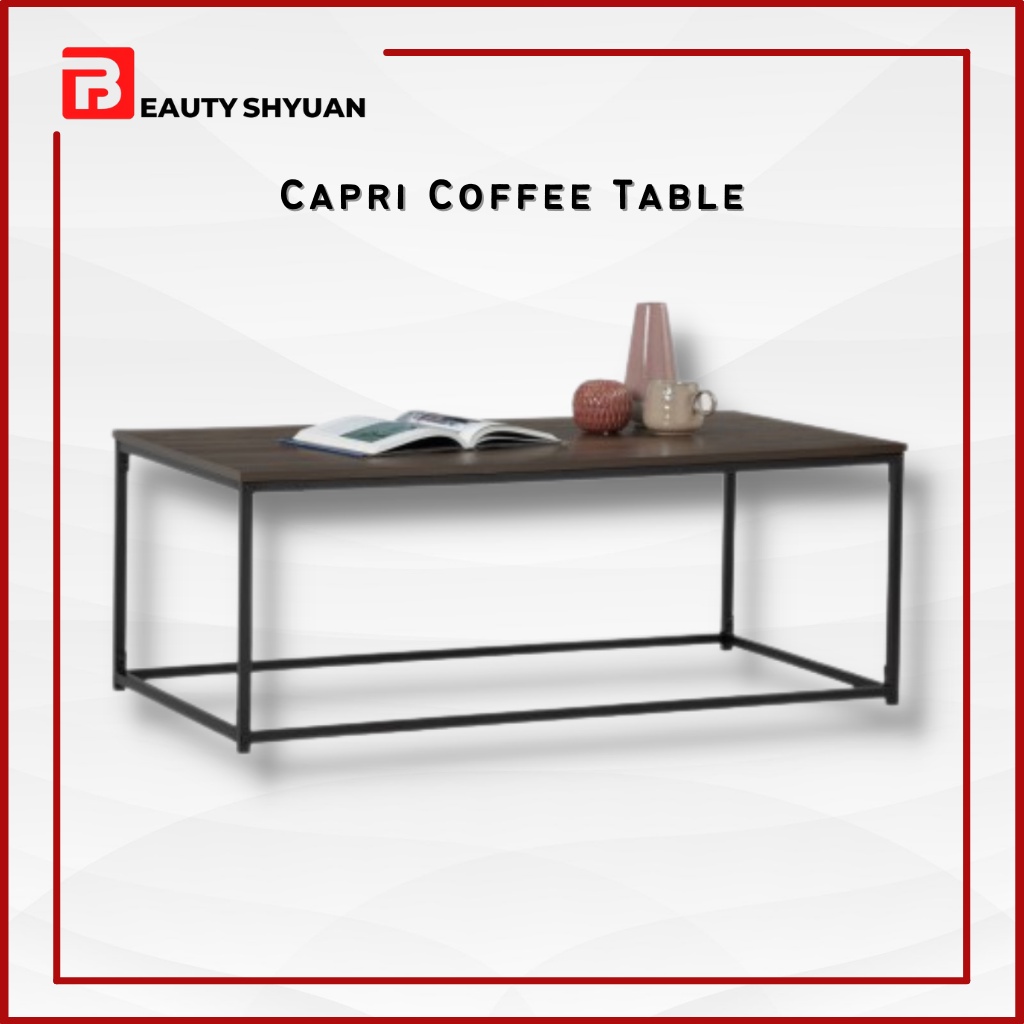 CAPRI Wood Coffee Table Modern Living Room Table Meja Kopi Ruang Tamu ...