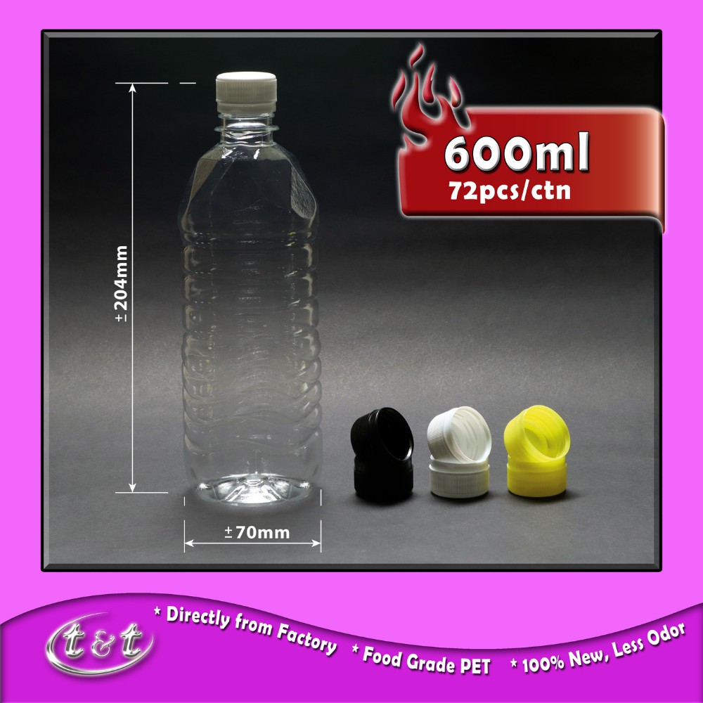 Plastic Bottle PET Botol Plastik Kosong 空瓶子 250ml/350ml/500ml/600ml/1500ml or 5kg with Caps ...