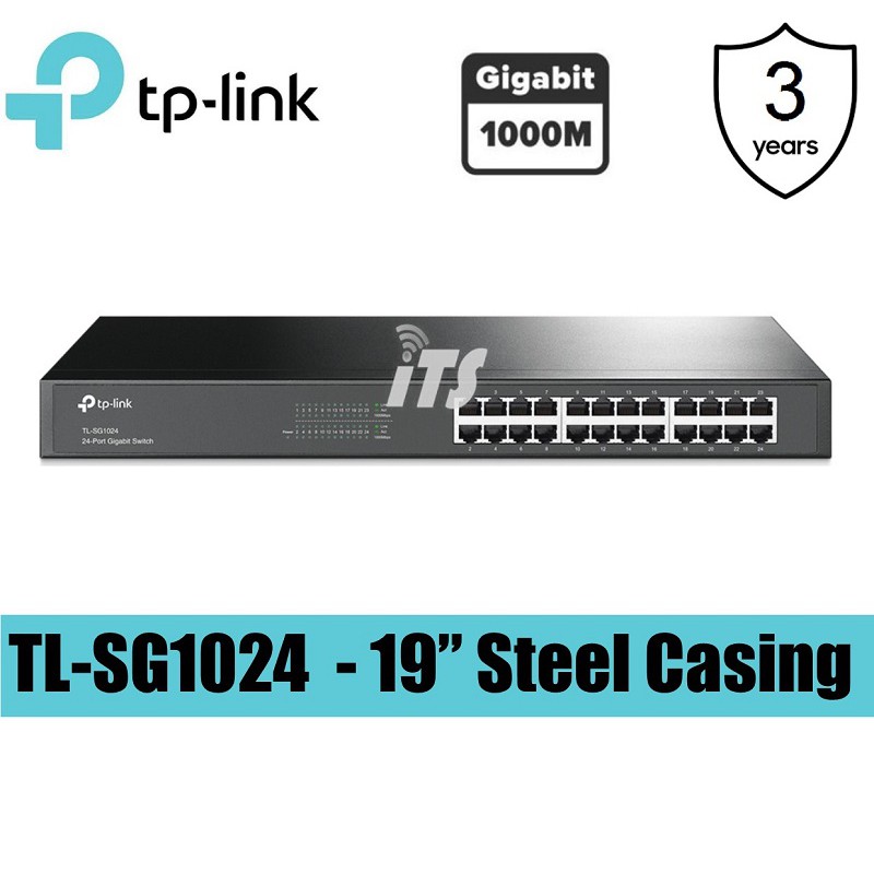 TP-Link 24-Port Gigabit 1U 19-inch Rackmount Switch (TL-SG1024 ...