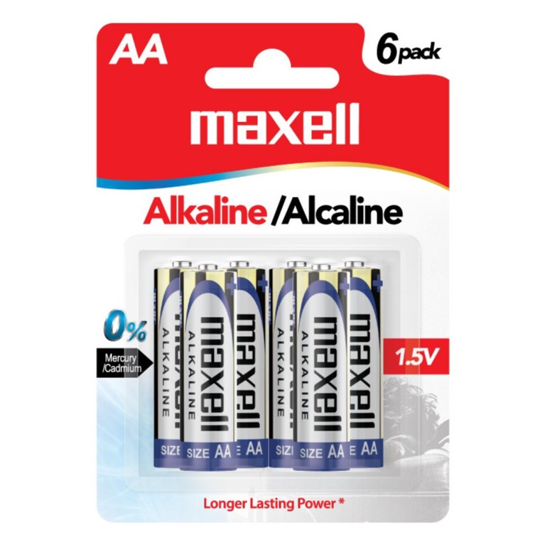 Maxell Alkaline AA Battery Card Pack (6pcs/6biji)LR06 6B | Shopee Malaysia