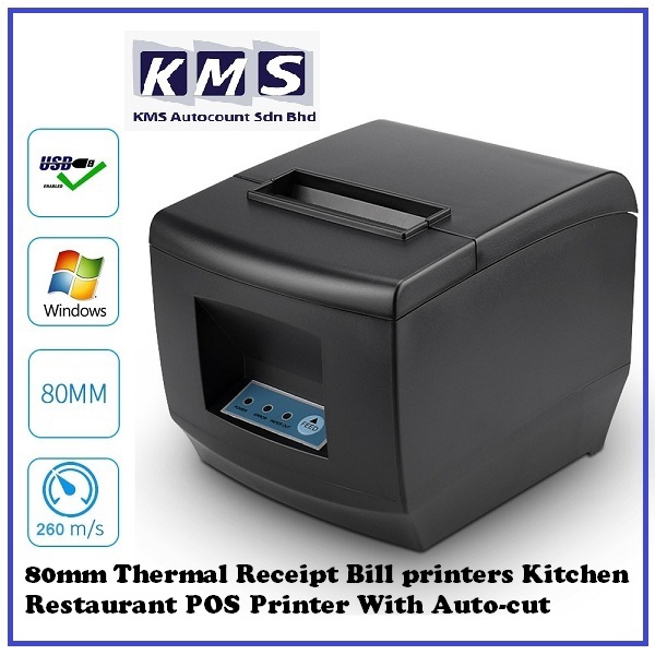 80mm Thermal Receipt Bill printers Restaurant POS Printer With Auto-cut ...