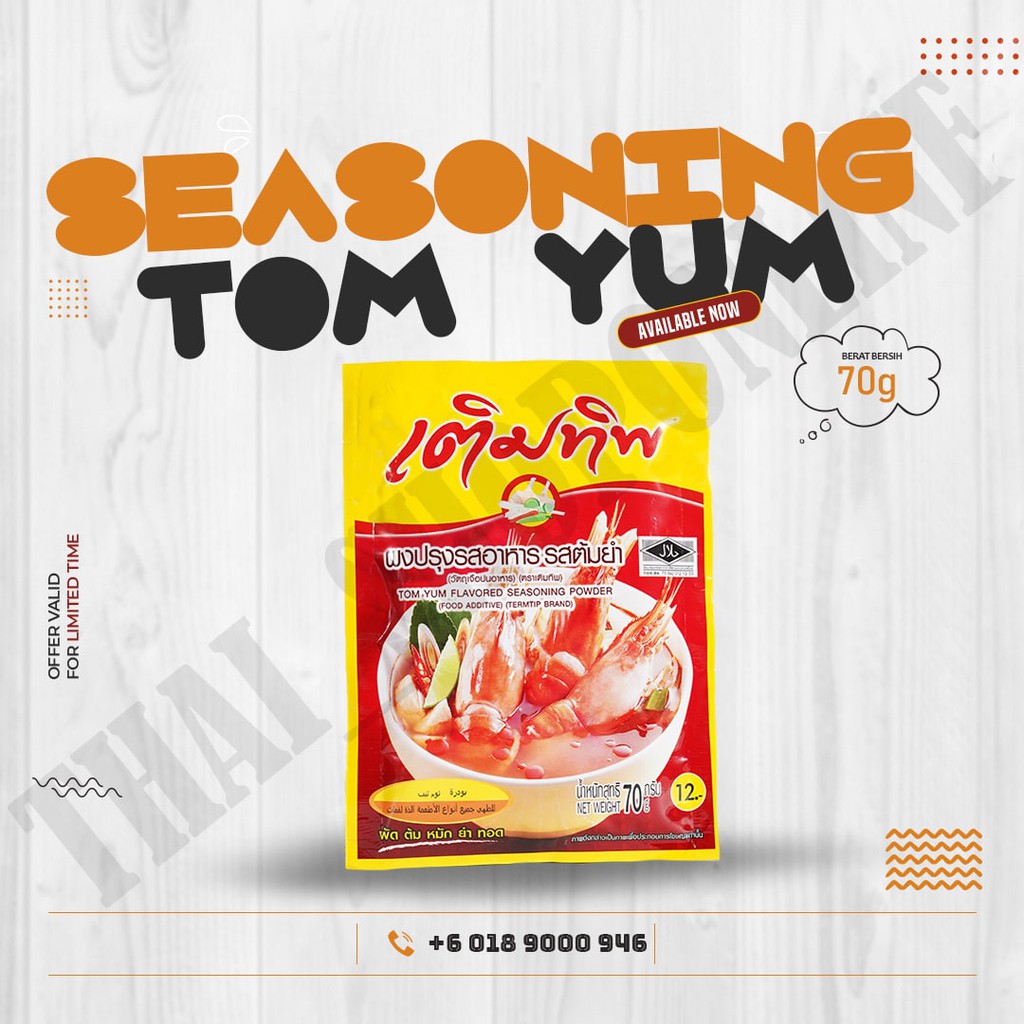 Serbuk Perasa Termtip TOMYAM Original Seasoning Tomyum Flavoured 75g ...