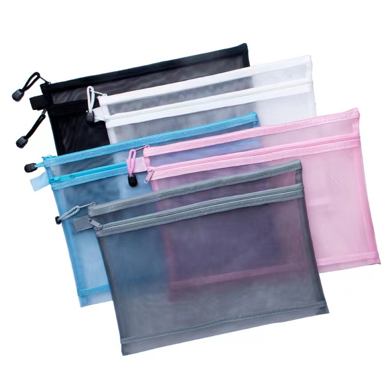 Double-Layer Mesh Transparent File Bag Test Paper Information Nylon ...
