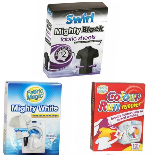 Fabric Magic Magic Mighty White (12 Sheets) / Swirl Mighty Black Fabric ...