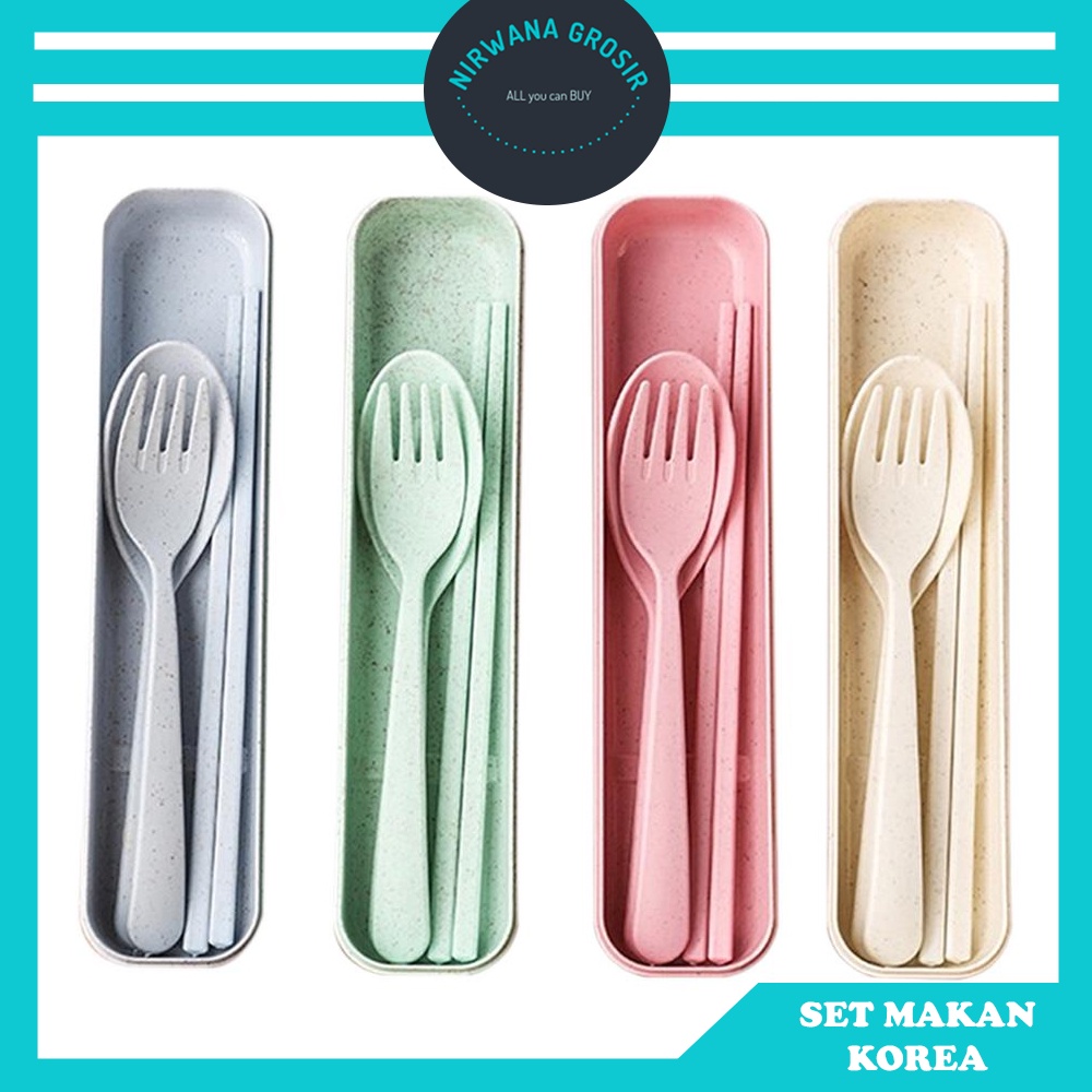 Korean Style Dinnerware Set Portable Cutlery Chopsticks CLAIY | Shopee ...