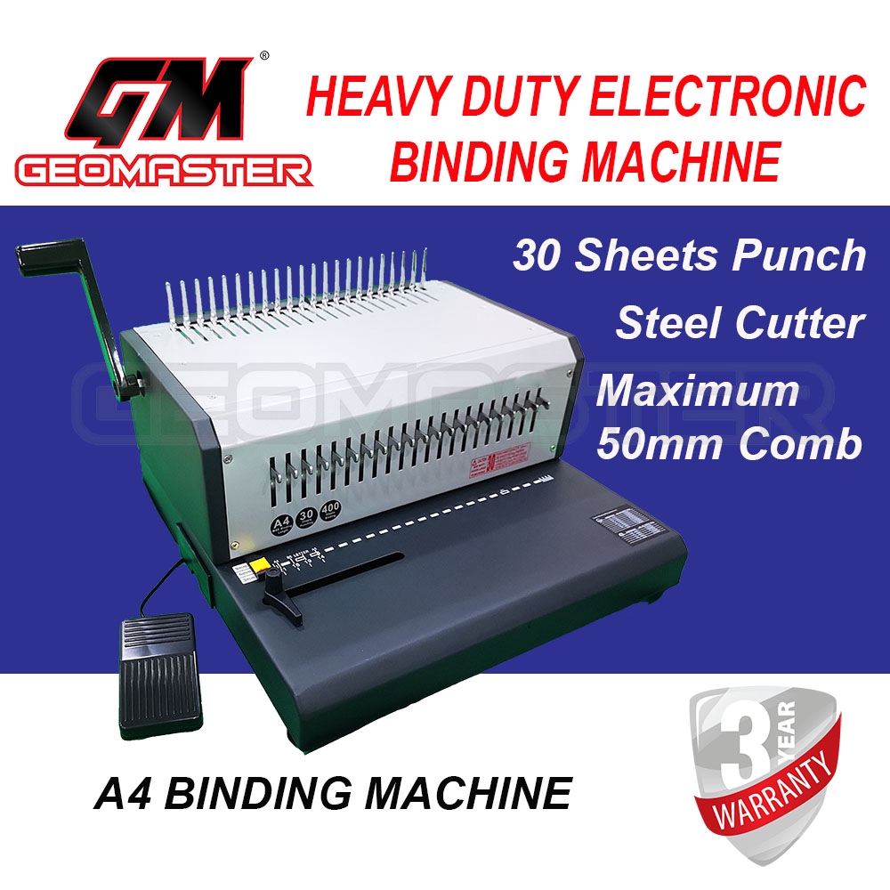 Geomaster Electronic Binding Machine , Electric Binding Machine 30 ...
