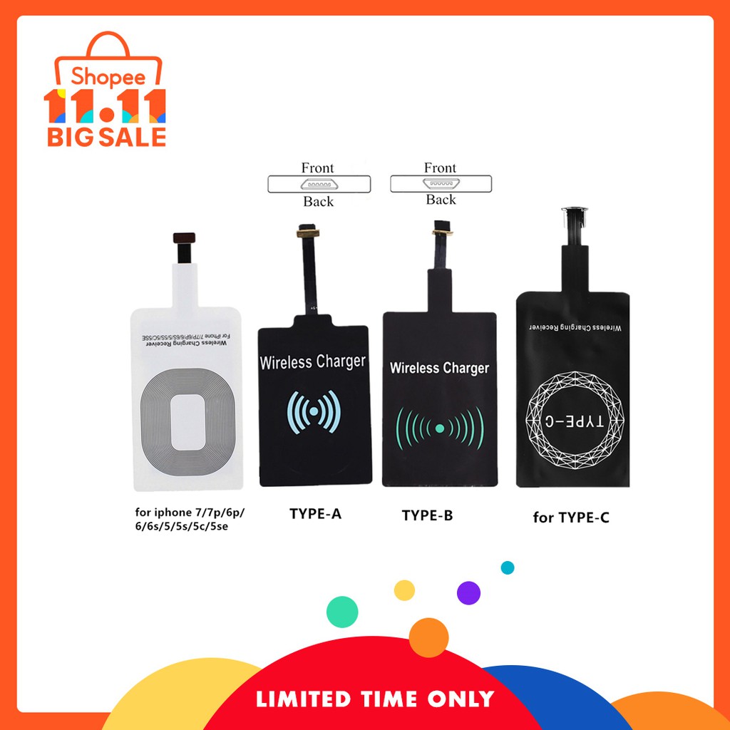 QI Wireless Charging Receiver Pad Kit For Android iPhone Mobile phone ...