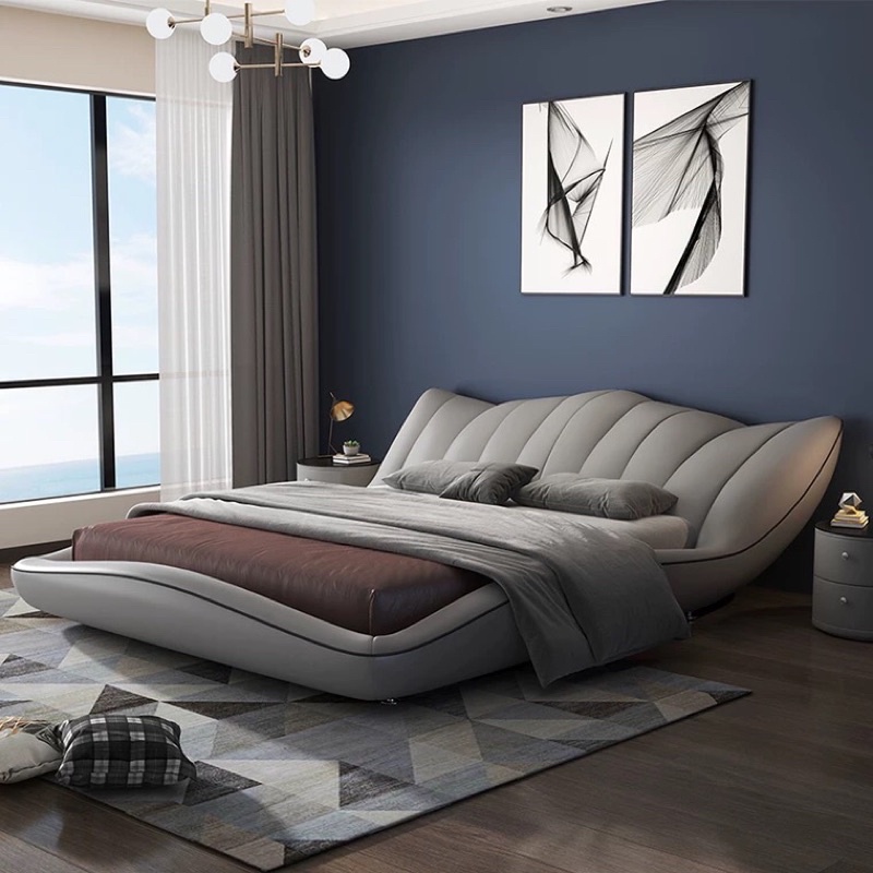 Double Wedding Leather Bed Frame + Spring Latex Mattress | Shopee Malaysia