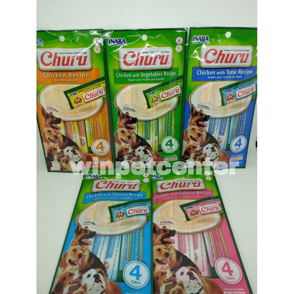 Inaba Churu Unique Creamy Treat Dog Snacks for Dogs 14gX4tubes | Shopee Malaysia