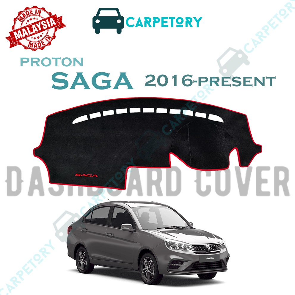 Proton Saga VVT Velvet Dashboard Cover Rear Deck Cover Leather ...