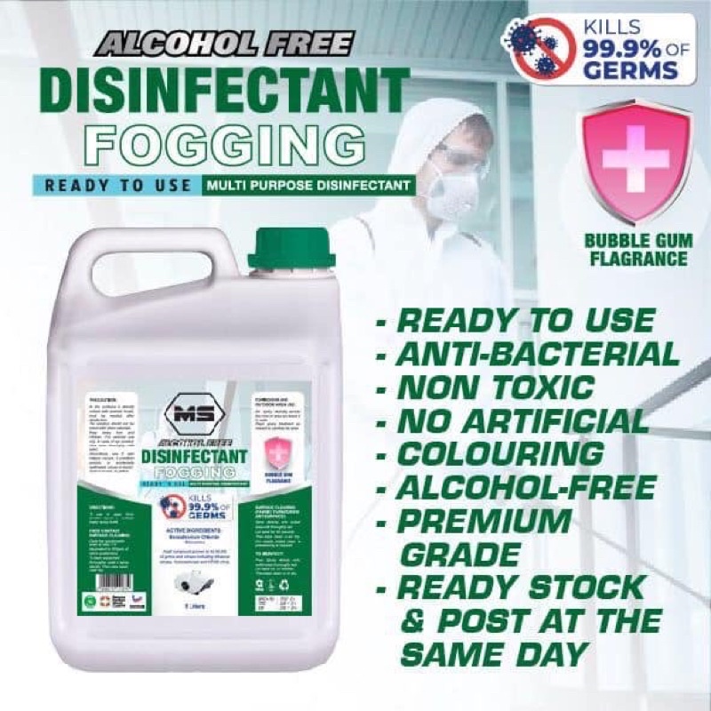 MS Disinfectant Fogging & Smoke Liquid for Fog Machine Fogger Metal 5 ...