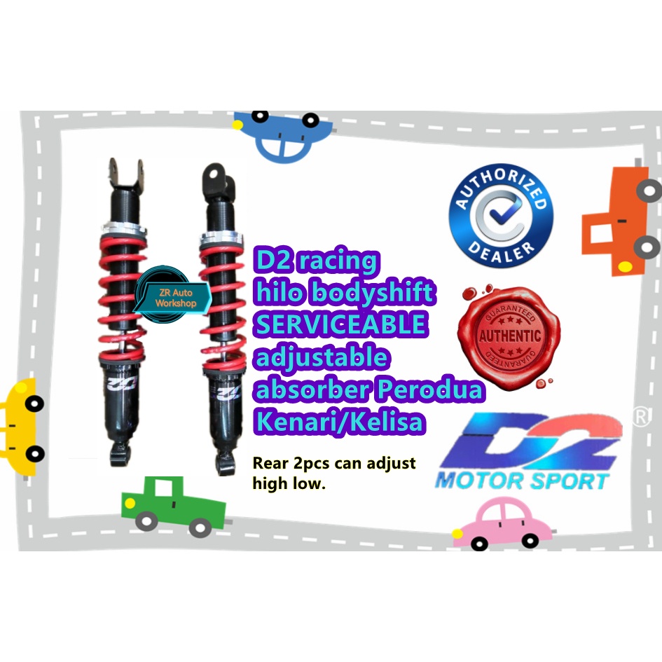 D2 hilo bodyshift adjustable absorber Kancil Kelisa Kenari Axia Bezza ...