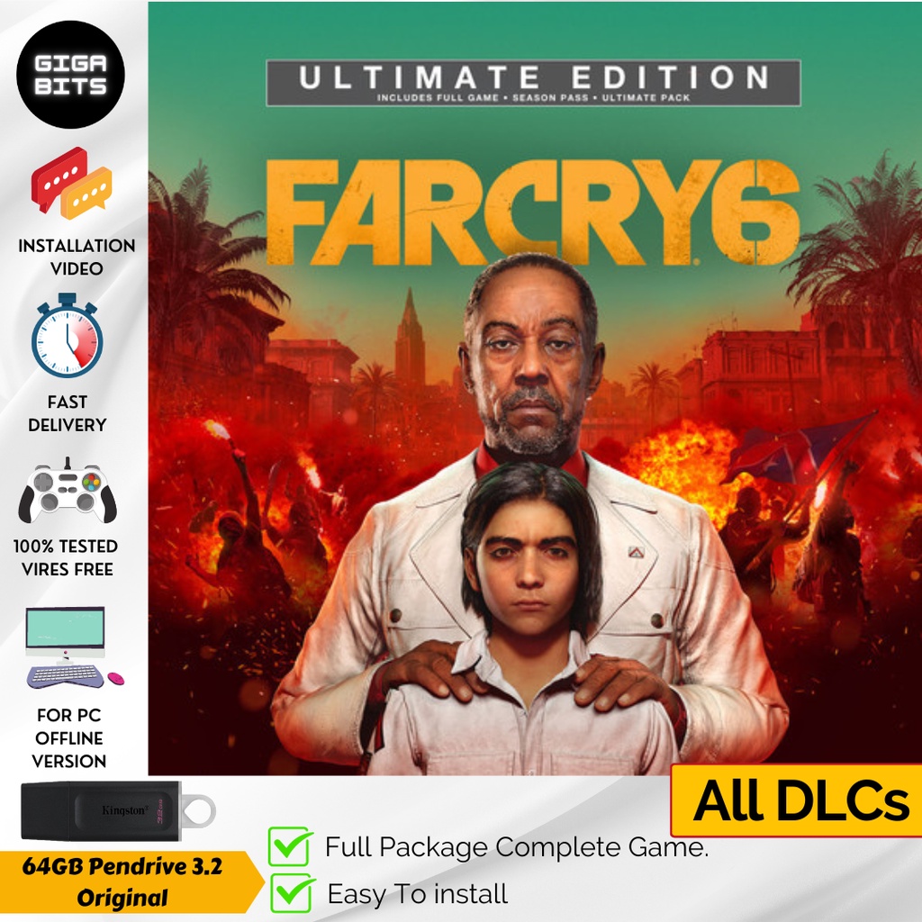Far Cry 6 Ultimate Edition [ v1.5.0 + All DLCs + HD] PC Game Pendrive ...