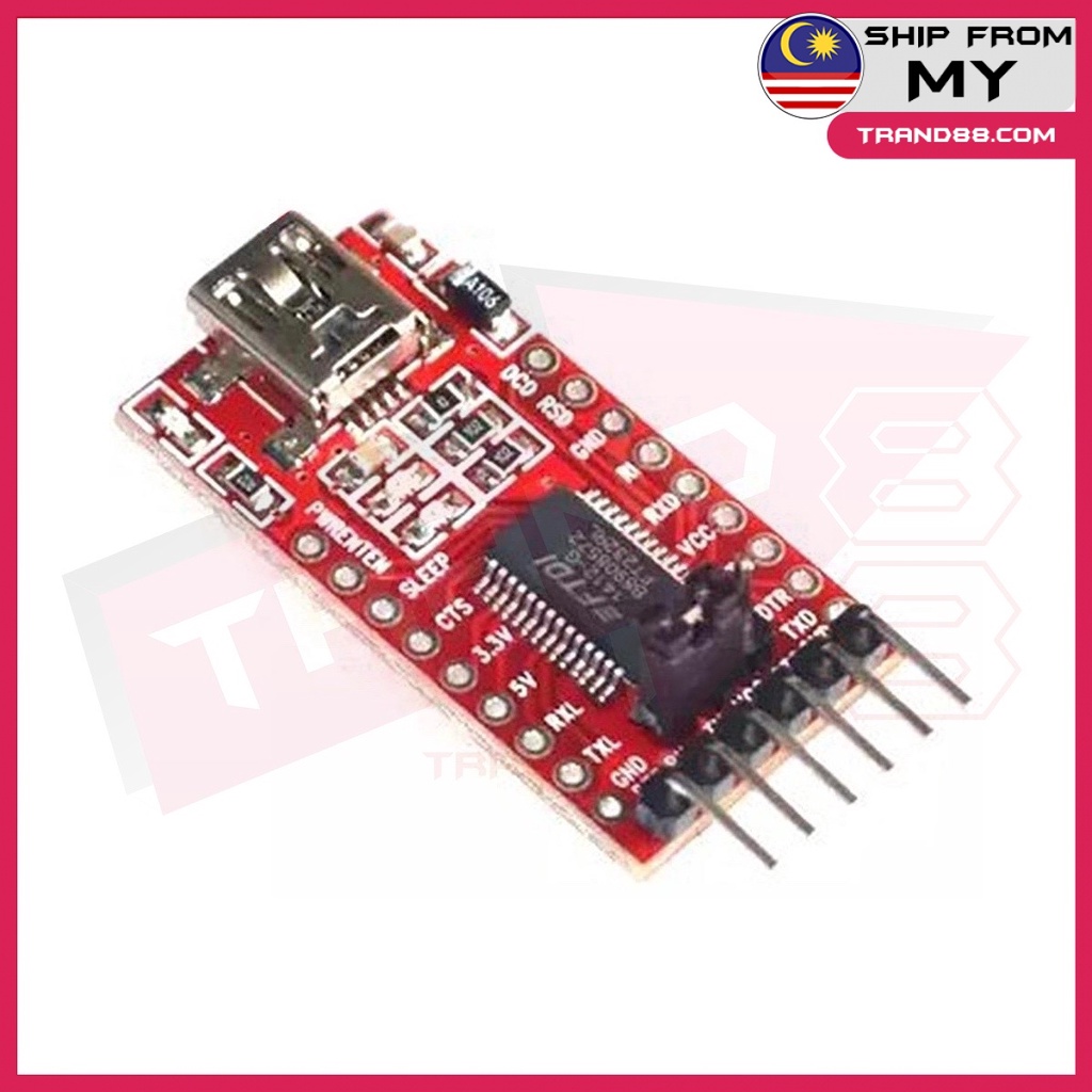 FT232RL FTDI USB to TTL 3.3V 5V USB Adapter Module Arduino Pro Mini Programmer | Shopee Malaysia