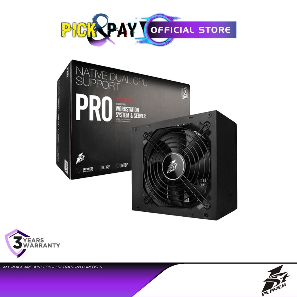 1st Player Black.Sir Pro PS-700EUW 700W 80 Plus White Power Supply (3 ...