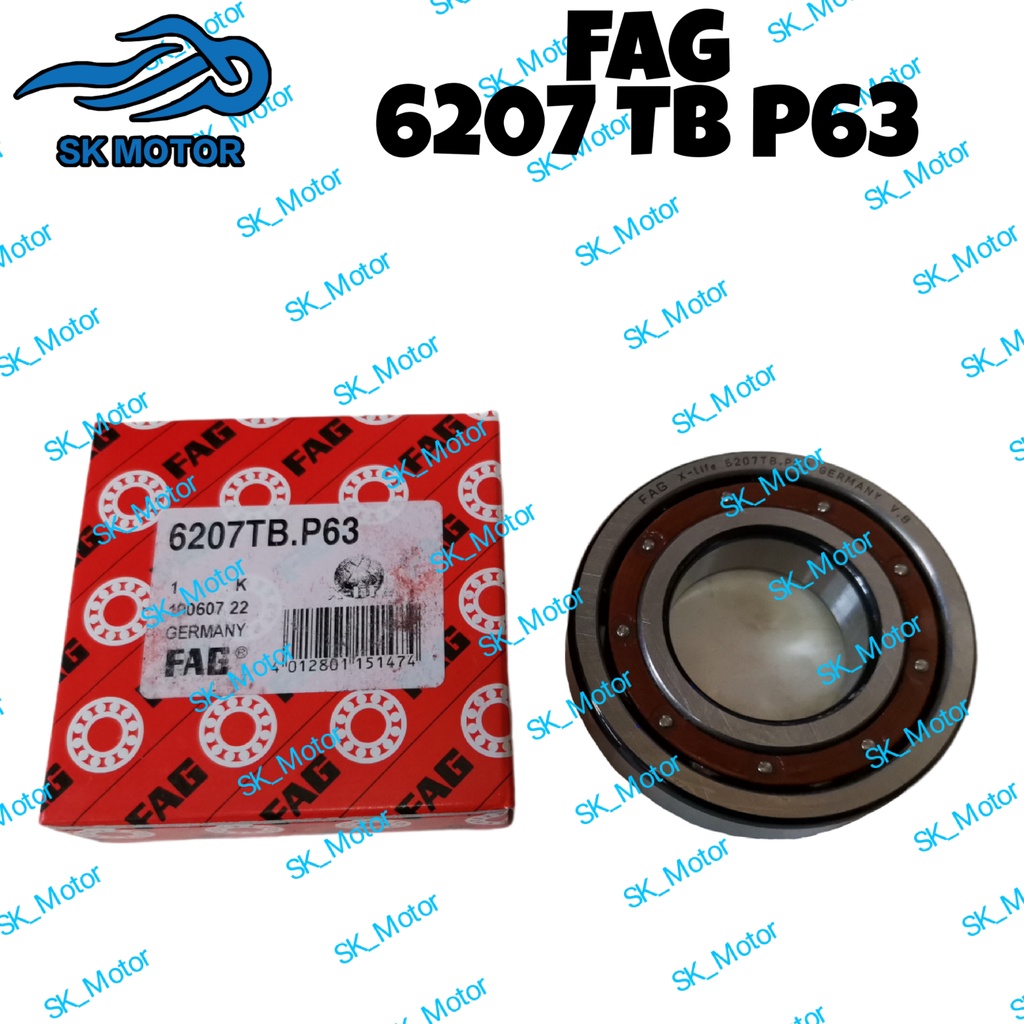 FAG 6207 TB P63 (Made In Germany) High Speed Fiber Bearing TB P6 C3 ...