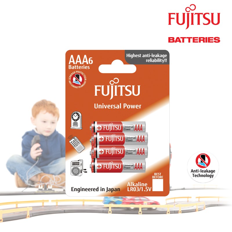 Fujitsu Battery Alkaline Universal Power AAA (6 Cells) - LR03(6B ...