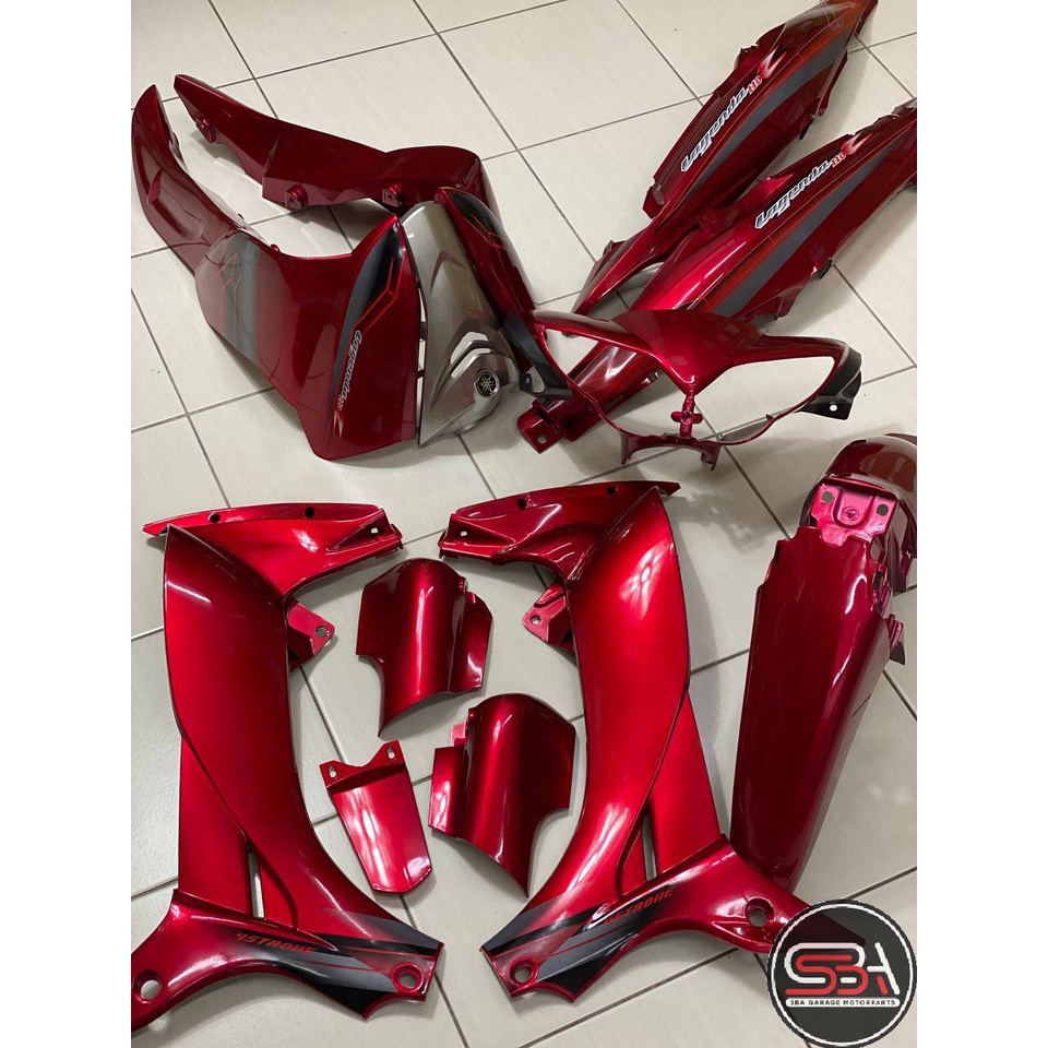 COVERSET YAMAHA LAGENDA SRL 110Z MERAH DRMK MADE IN MALAYSIA SIAP ...