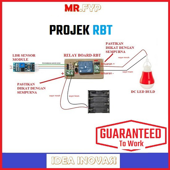 Projek RBT -Lampu Menyala Automatik (Bila gelap) | Shopee Malaysia