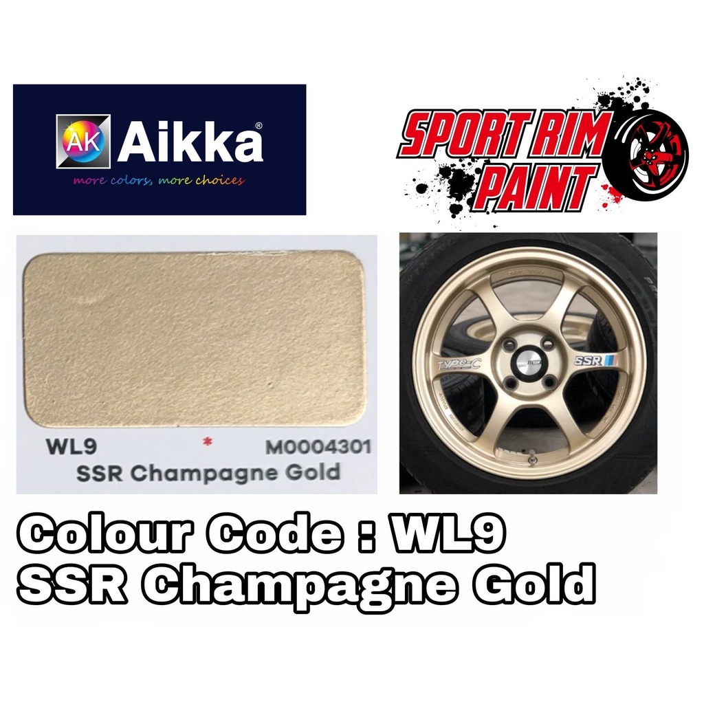 [Sport Rim Paint WL9 SSR CHAMPAGNE GOLD] AIKKA Sport Rim 2K Paint DIY ...