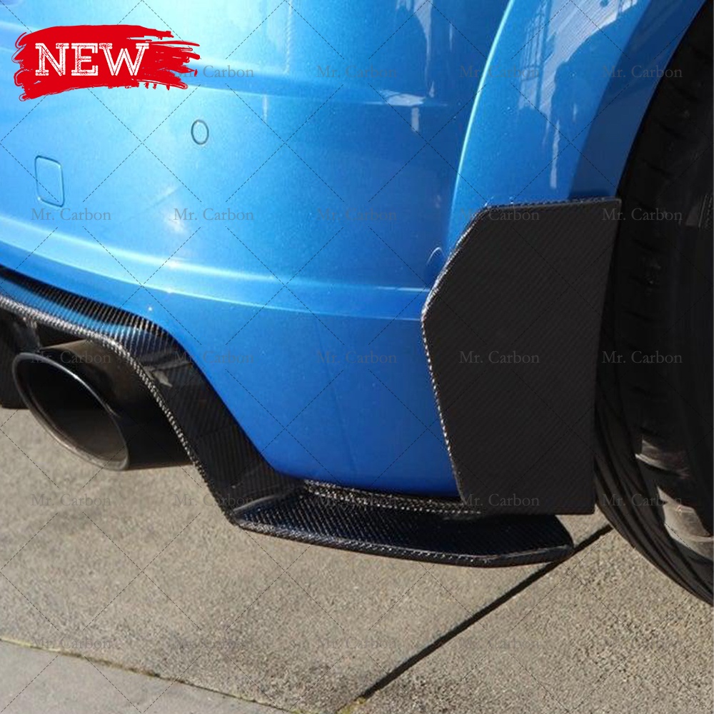 CARBON SPAT FOR AUDI TTRS TTS 8S CARBON FIBRE REAR BUMPER PROTECTION ...