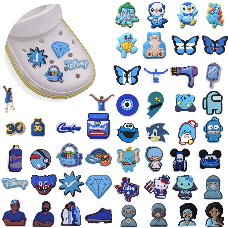 Croc Jibbit Croc Blue Element Cartoon Shoe Buckle Decoration Charm Gift ...