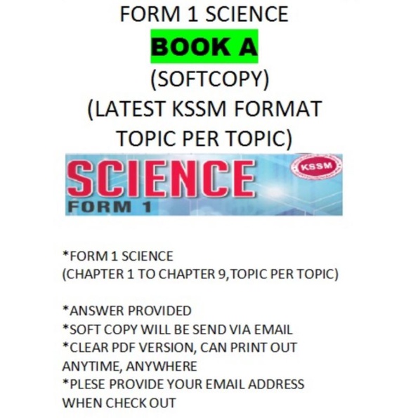PT3 Form 1 Science Revision BOOK A ( topic per topic, chapter per ...