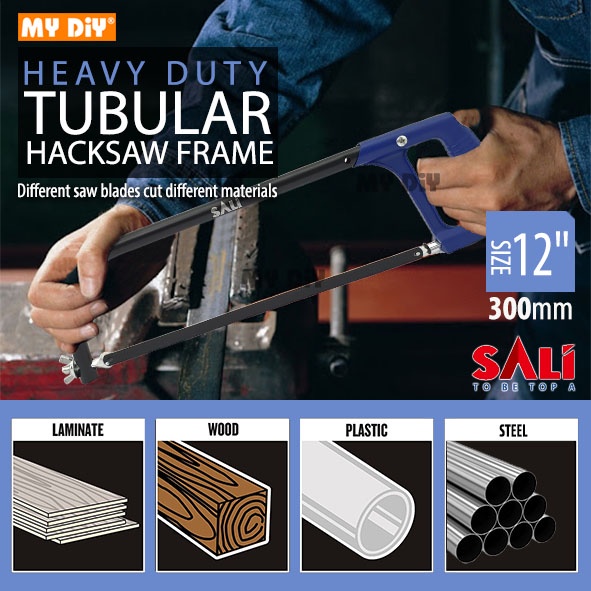 MYDIYHOMEDEPOT - SALI Heavy Duty 12" Tubular Hacksaw Frame With ...