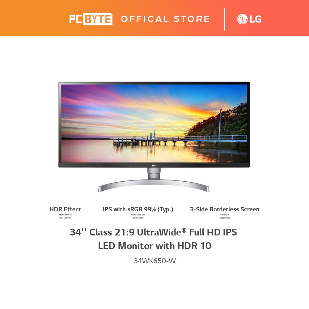 LG 34WK650-W 34" UltraWide 21:9 IPS HDR10 Monitor | Shopee Malaysia
