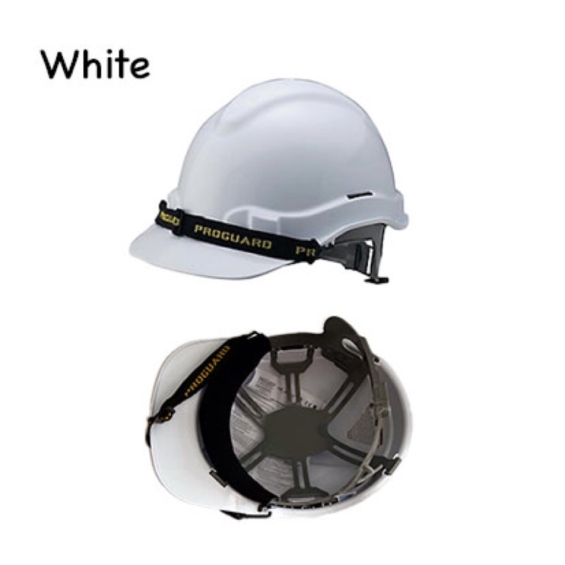 PROGUARD Industrial Safety Helmet Yellow / White | Shopee Malaysia