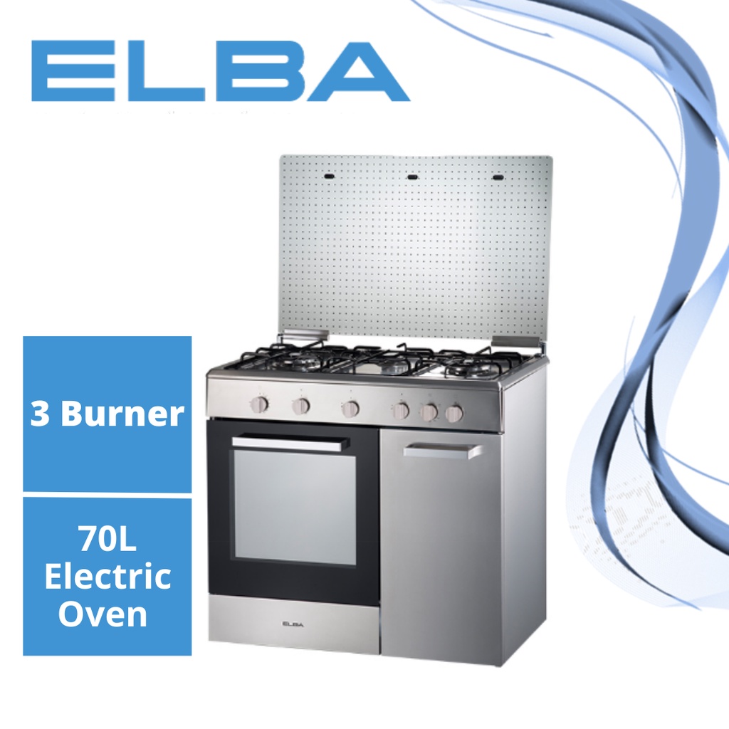 Elba Standing Gas Cooker with 3 Burner (70L) EGC-C9783E-SS | Shopee ...