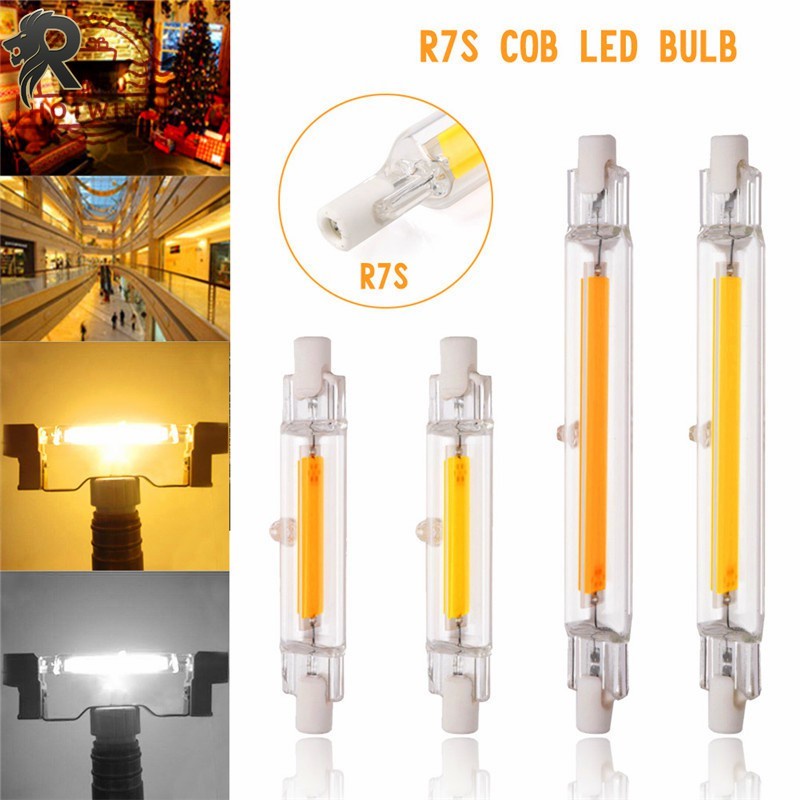 RL HW Mini Dimmable R7S Led Glass Light Energy Saving COB LED Lamp Bulb ...