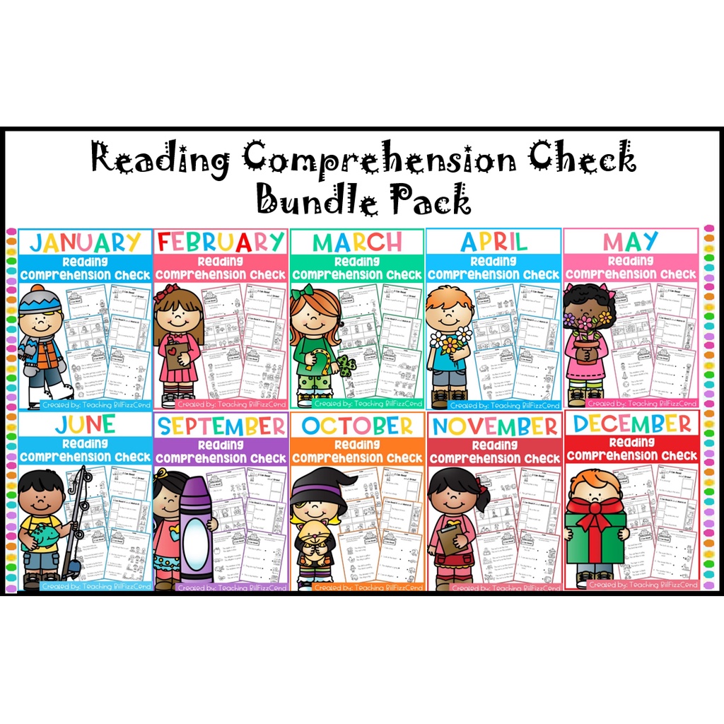 READING COMPREHENSION CHECK BUNDLE PRINTABLE | Shopee Malaysia