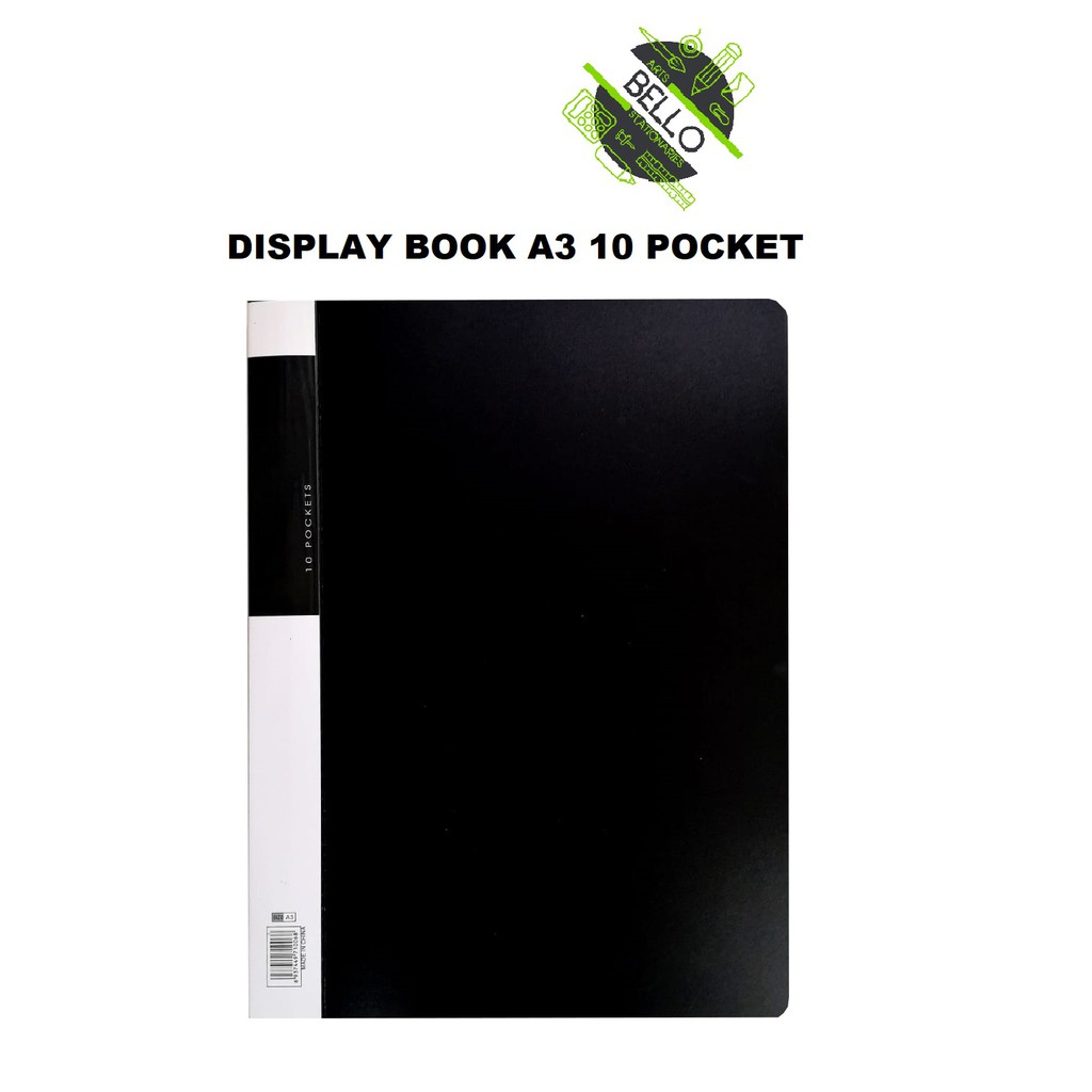 Display Book A3 / Clear folder A3 ( 10 / 20 / 30 pockets ) Black / Blue ...