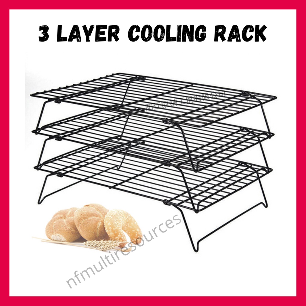 3 Layers Folding Cooling Rack Cake Tools Baking Tools Cake Drying Rack ...