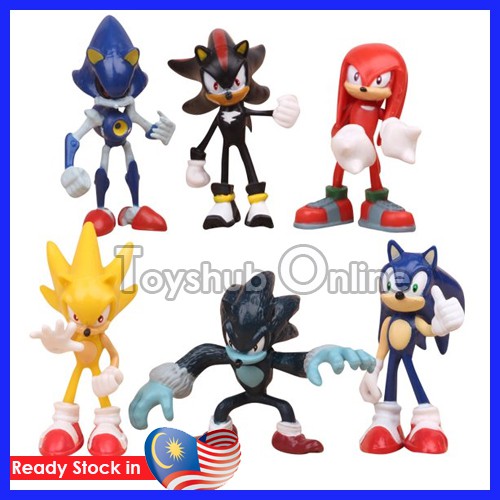 Sonic Cartoon PVC Figure Toy Cake Topper Collection A | Shopee Malaysia