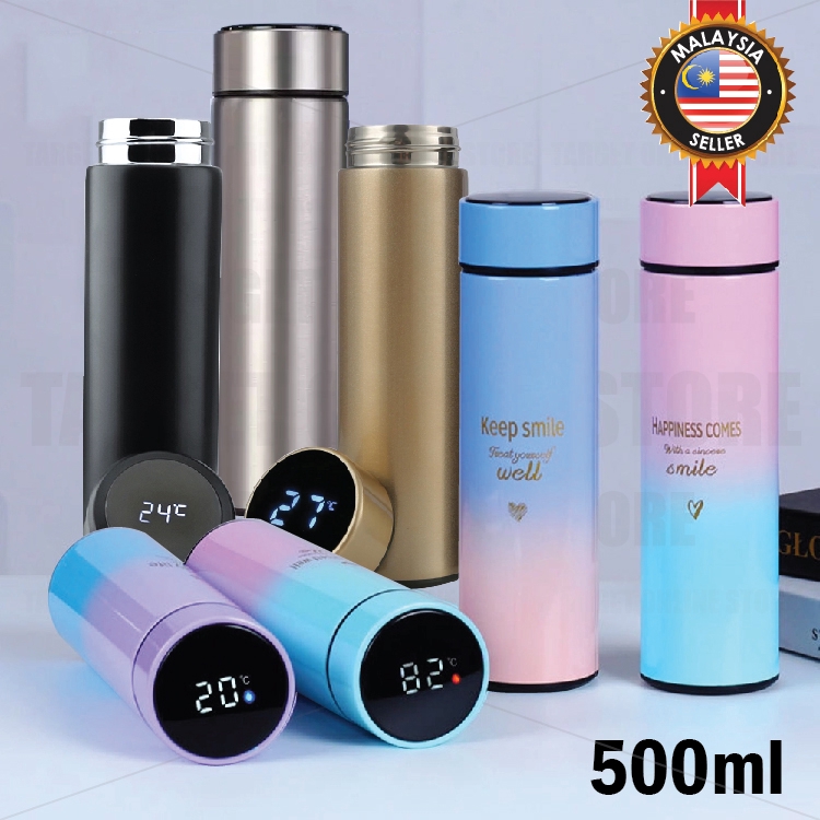 AS/IS Stainless Steel LED Temperature Display Flask Water Container ...