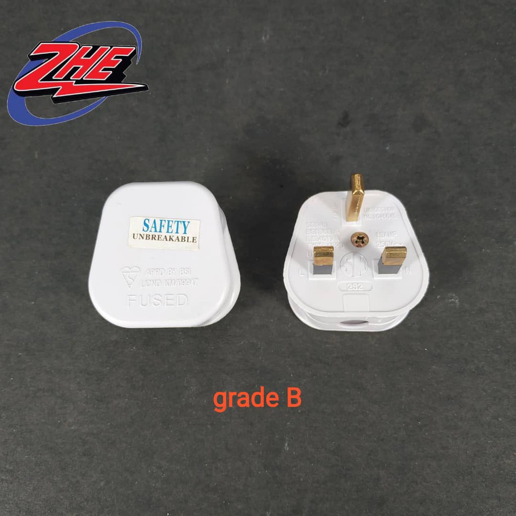 13A 3 PIN PLUG TOP / APPROVED UK PLUG TOP / KEPALA PLUG ELEKTRIK ...