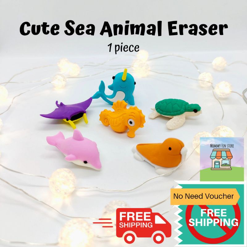 Detachable Cute Sea Animals Eraser | Shopee Malaysia