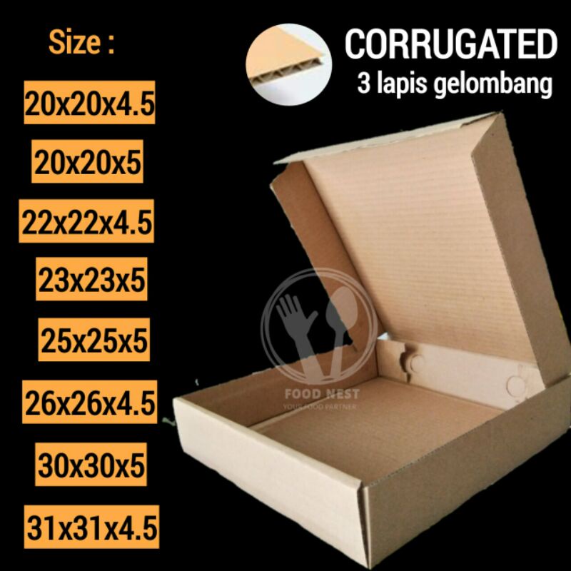 Die cut pizza box 20x20x5 box packing dusbox dus packing Cardboard box ...