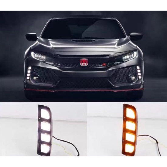 Honda Civic Fc TypeR Type R 2in1 3in1 Front Bumper Daylight Day Light ...